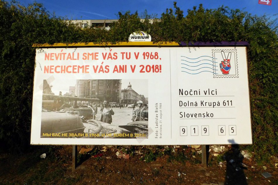 V Trnave pribudol odkaz Nočným vlkom: Bilbord ako…